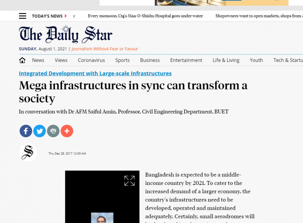Mega infrastructures in sync can transform a society | Prof. Dr. Saiful ...